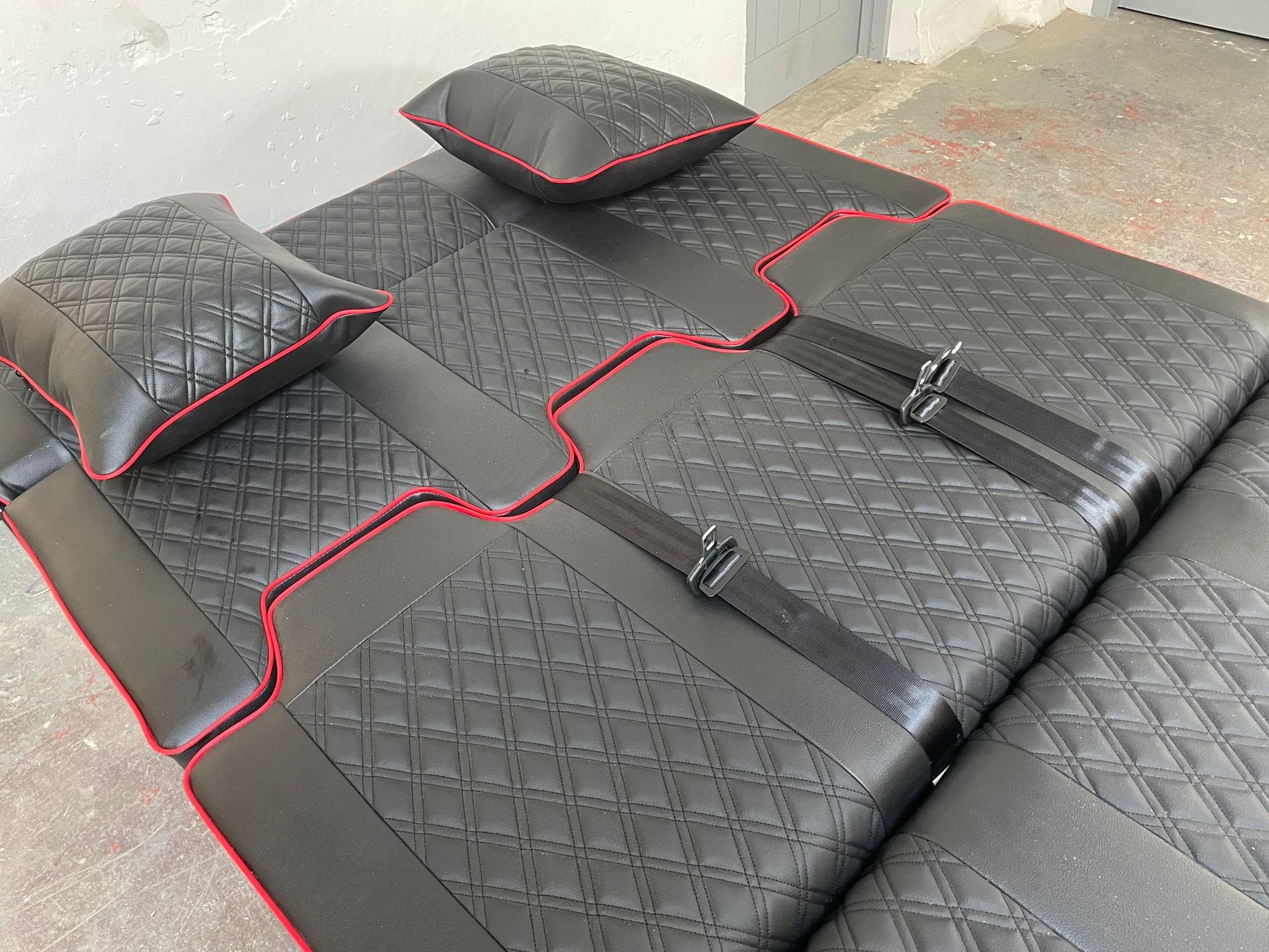 Luxury Rock and Roll Bed for Campervan – Bentley Stitch Style - Lusso ...