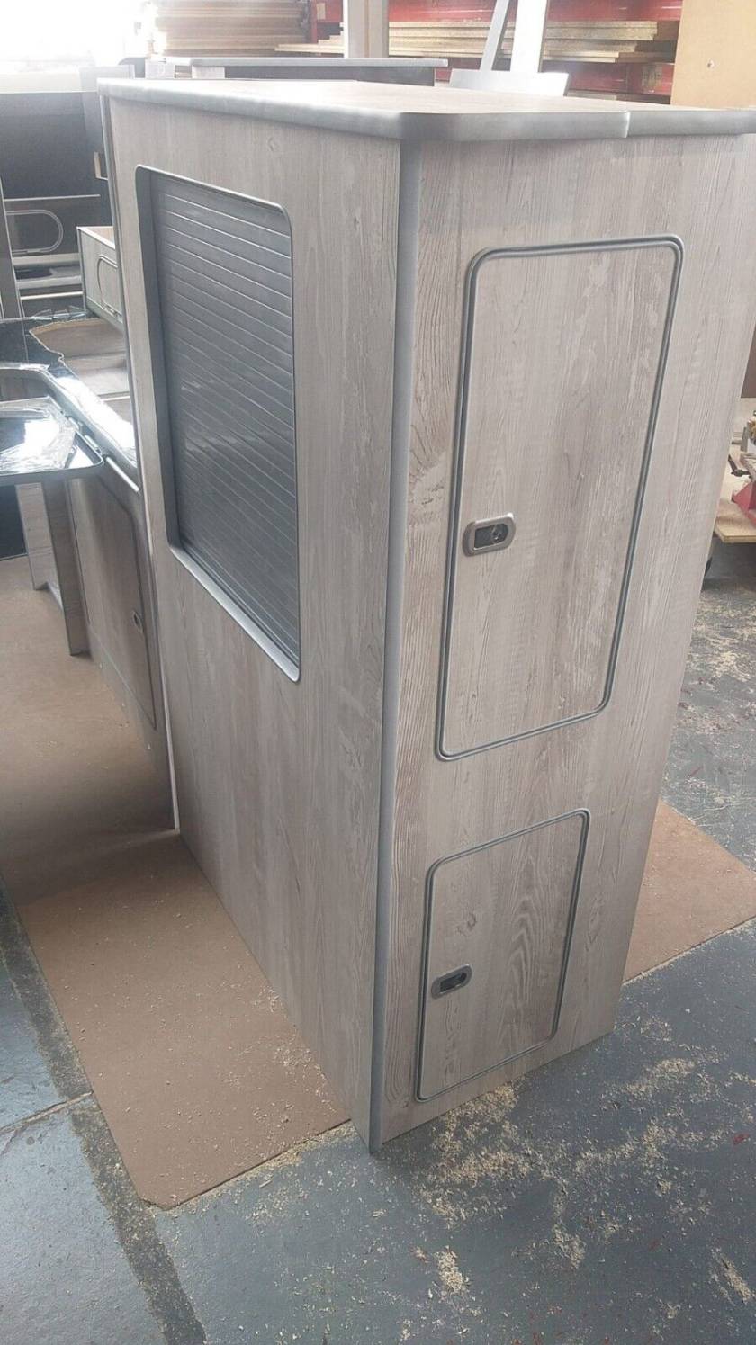 Pine Wood Camper Van Kitchen Unit Ford Custom Transit Vivaro Trafic ...