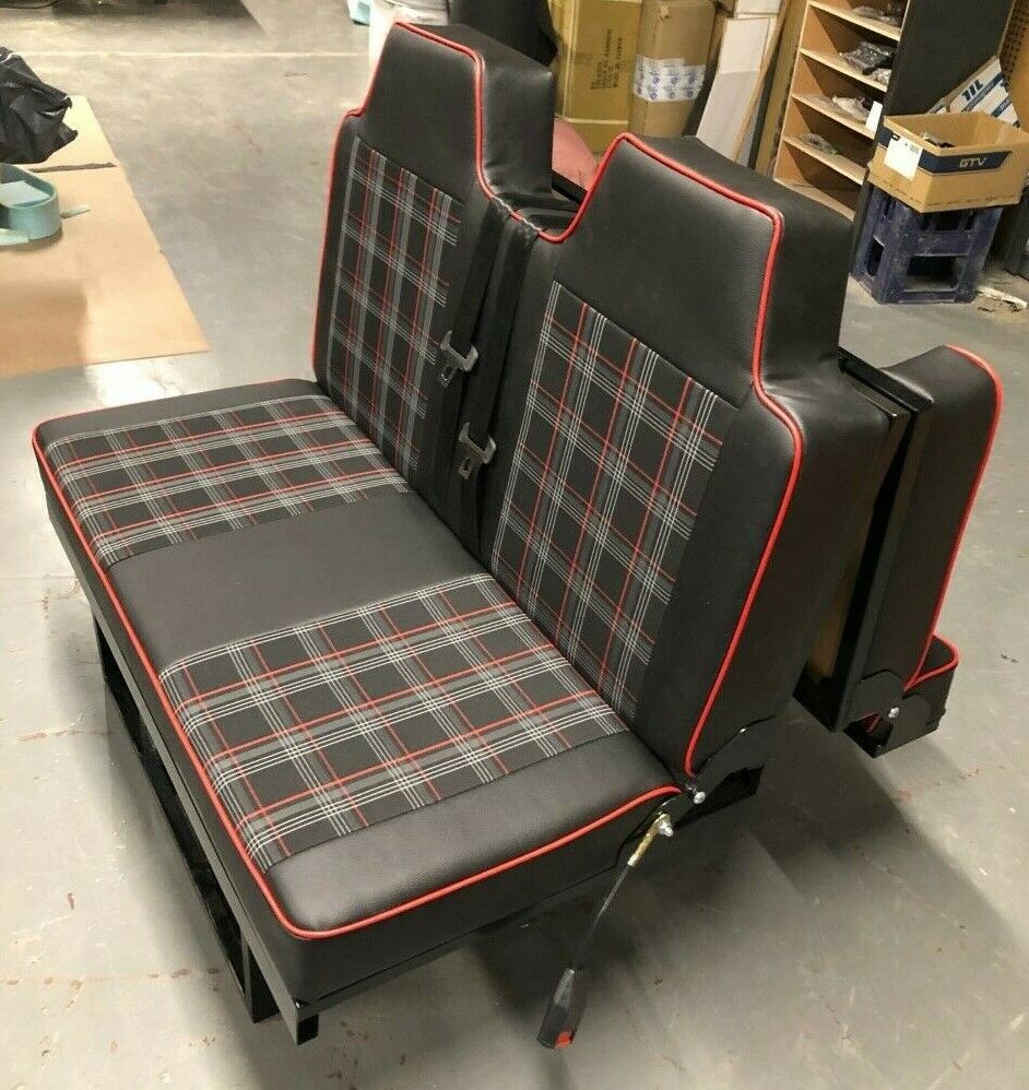Rock & Roll Bed VW T4 T5 T6 Transit Vivaro Trafic Seatbelts Gas Strut ...