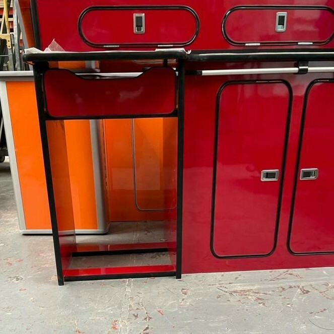 Assembled Transit Custom Vivaro Trafic SWB Gloss RED Furniture Camper ...