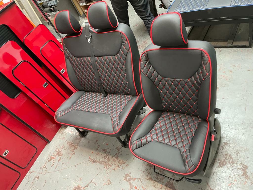 Assembled Transit Custom Vivaro Trafic SWB Gloss RED Furniture Camper ...