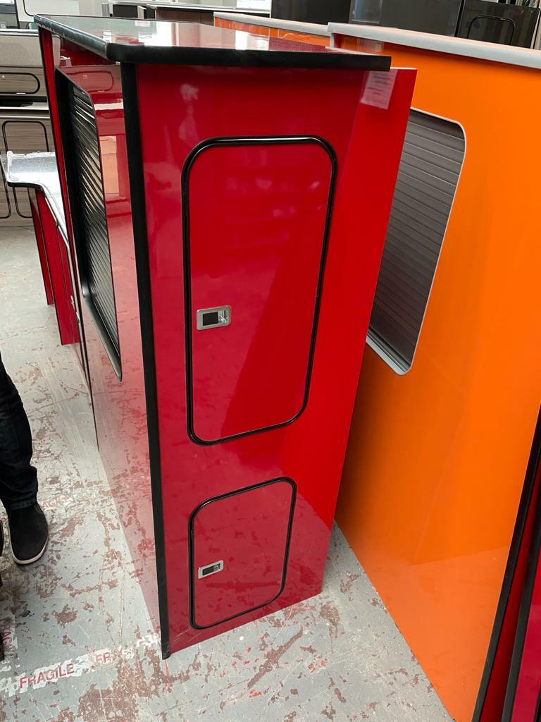 Assembled Transit Custom Vivaro Trafic SWB Gloss RED Furniture Camper ...