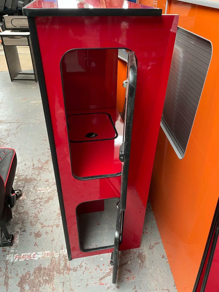 Assembled Transit Custom Vivaro Trafic SWB Gloss RED Furniture Camper ...