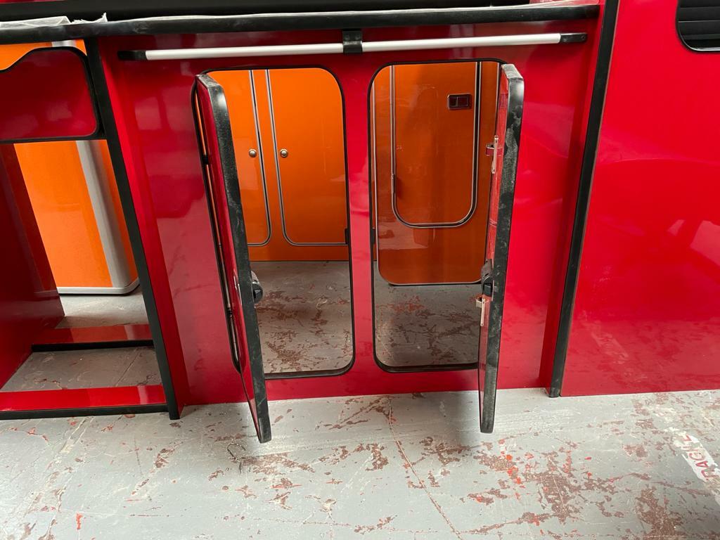 Assembled Transit Custom Vivaro Trafic SWB Gloss RED Furniture Camper ...