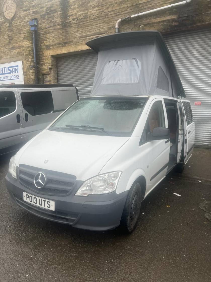 FULL Van CONVERSION Mercedes Vito Campervan Motorhome 4 BERTH POP TOP ...