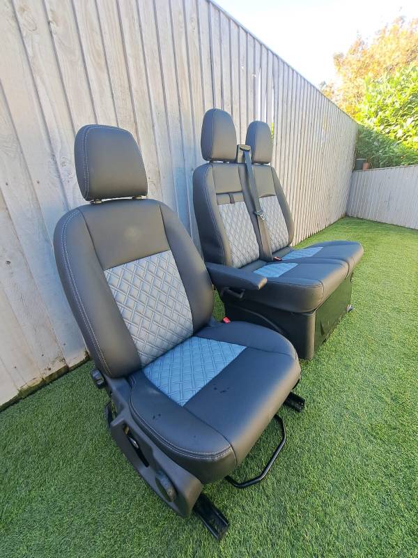Ford Transit Custom 2+1 Matching Front Seats UPHOLSTERY EXCHANGE Twin ...