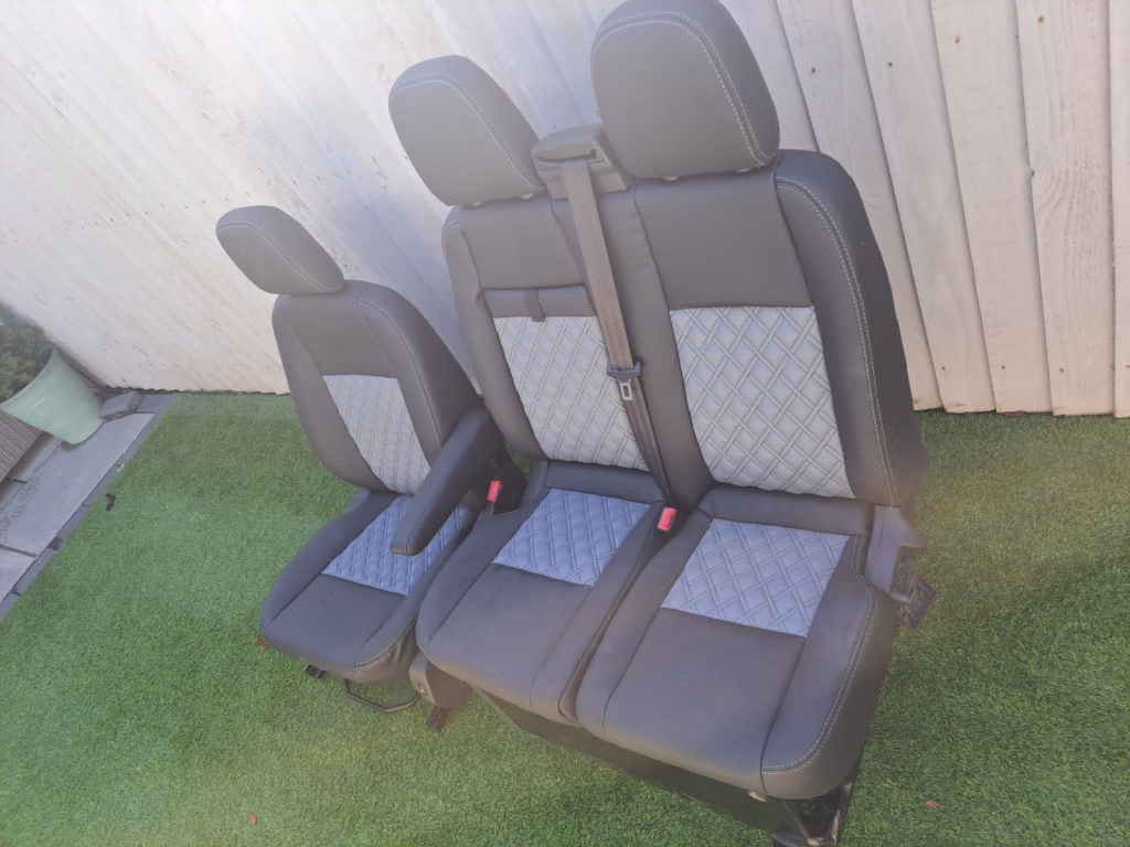 Ford Transit Custom 2+1 Matching Front Seats UPHOLSTERY EXCHANGE Twin ...
