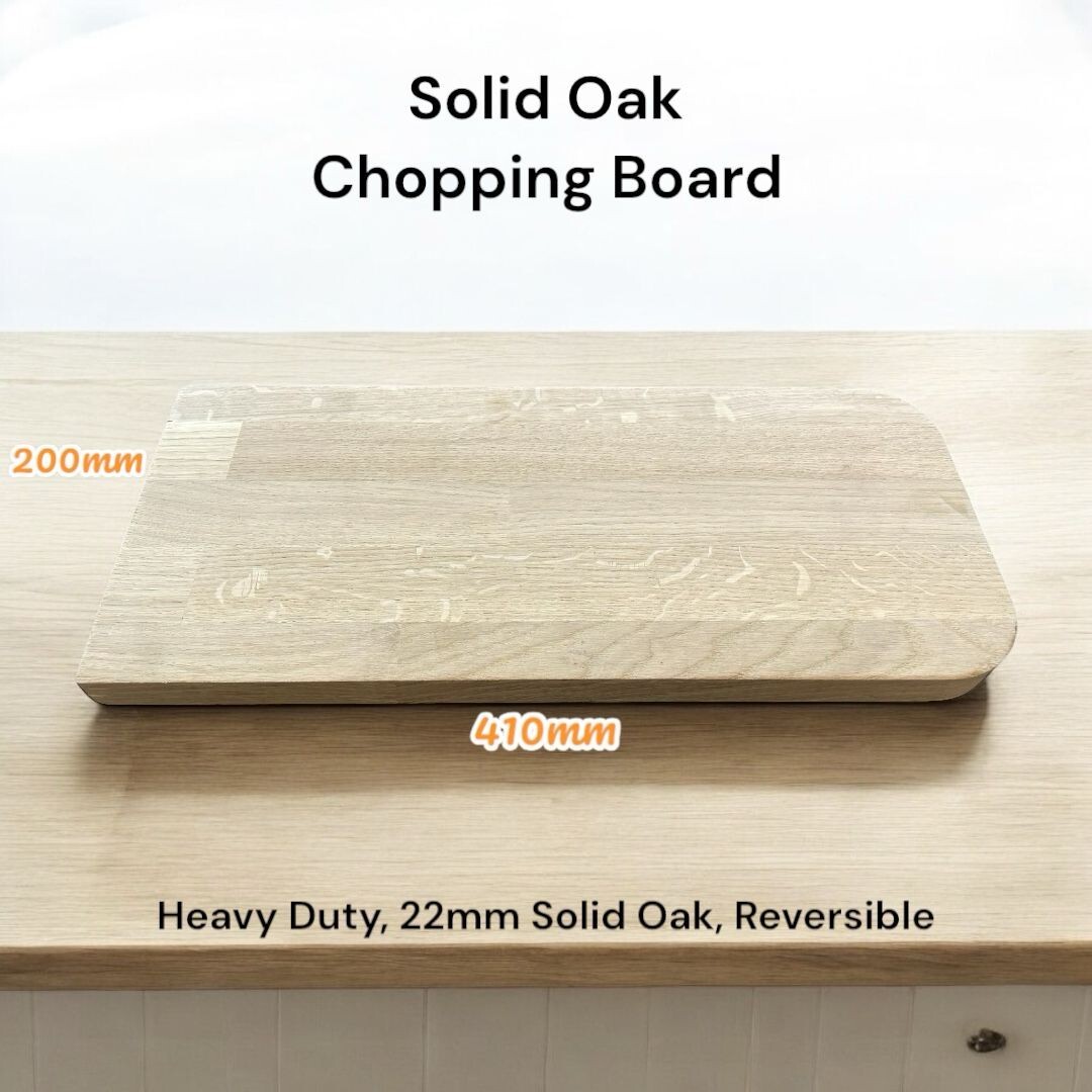 Premium Heavy Duty - Solid Oak 22mm Chopping/Serving Board (20cm x 41cm ...